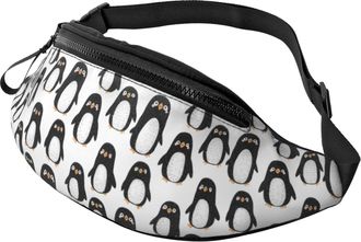 Generic G&uuml;rteltasche Stylisch Bauchtasche Niedlicher Pinguin-Cartoon-Druck Atmungsaktiv Brusttasche F&uuml;r Fitness Outdoor Camping 14X35Cm
