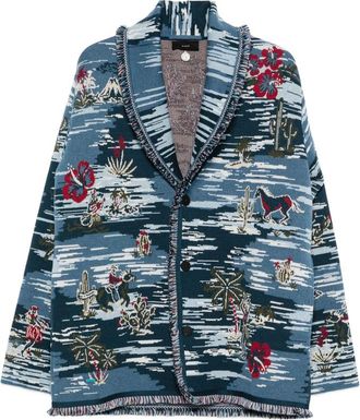 Alanui Fringed Patterned Cardigan