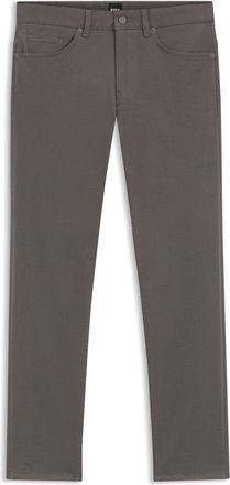 BOSS Herren P-Delaware5 Delaware Slim-Fit Hose aus geb&uuml;rstetem Satin Dunkelgrau 36/36
