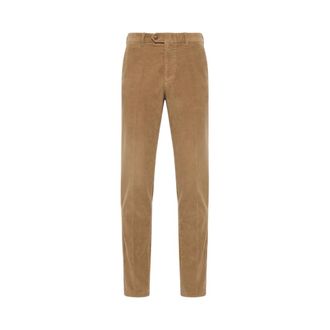 Incotex Pantalon Cisel&eacute; en Velours C&ocirc;tel&eacute; - Homme - Pantalons - Brun - Taille: XL