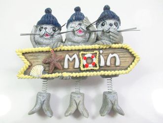 Generic Magnet Robbe der Weisheit Nordsee Ostsee Souvenir Germany mit Feder