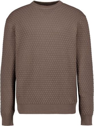 HUGO BOSS Herren Pullover braun Baumwolle unifarben