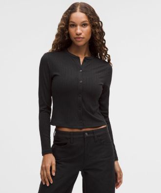 lululemon Cardigan micro-c&ocirc;tel&eacute; Hold Tight pour Femmes - Taille 10