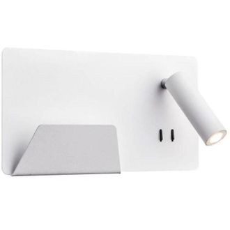 SLV Liseuses somnila spot applique int. liseuse gauche blanc led 13W 3000K avec port usb 1003457