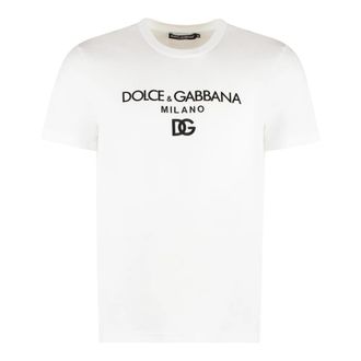 Dolce & Gabbana T-Shirt mit Stickerei - - Tops - Herren - Wei&szlig; - S