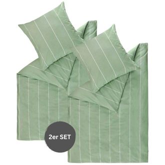 Esprit Renforc&eacute; Bettw&auml;sche HARPLINES - 2er Set 135x200 cm, Gr&uuml;n