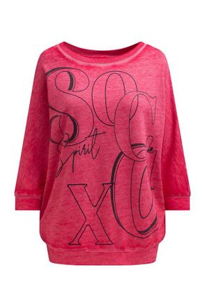 soccx Sweater mit Fledermaus&auml;rmeln