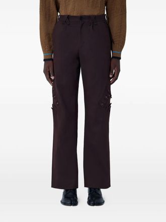 Kiko Kostadinov rivet leg trousers - Braun