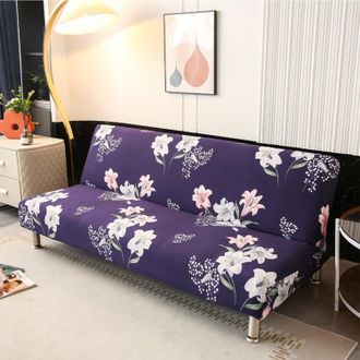 Generic Sofabezug Ohne Armlehnen Futon Abdeckung Stretch-Schonbezug F&uuml;r Klappsofa Moderner Druck Sofabett&uuml;berzug Waschbarer Schutz F&uuml;r 2-/3-Sitzer Futonbezug 