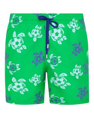 Vilebrequin Schnelltrocknende Badeshorts mit Schildkr&ouml;ten-Print in