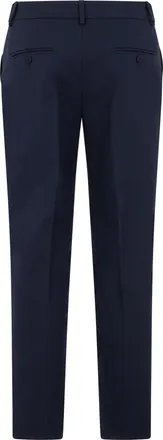 Max Mara Straight-Leg Cotton Trousers - Blue