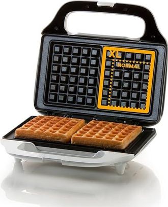 Domo DO9133W Waffeleisen XL - Waffelautomat für quadratische XL Waffeln 5x6 cm - 900W - Weiß