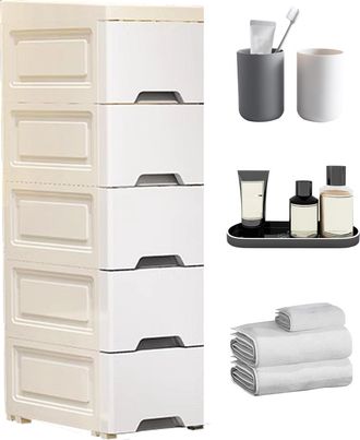 Generic Badezimmerbodenschrank: Freistehende Aufbewahrungseinheit mit verstellbaren Regalen und langlebiger MDF-Konstruktion, platzsparendes Design, feuchtigk