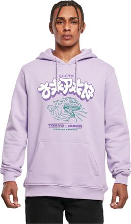 Mister Tee Herren Tokyo Madness Hoody - Regular Fit Streetwear Kapuzenpullover mit Neon-Monsterprint und Japan-Schriftzug, Lila, XXL