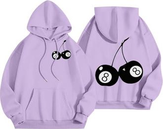 Generic Sweat &agrave; capuche pour femme avec poche - Surdimensionn&eacute; - Confortable - Manches longues - D&eacute;contract&eacute; - Tendance - Graphique - Pull de sport dext&eacute;rieur