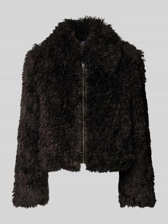 Stand Studio Jacke aus Teddyfell mit Rei&szlig;verschluss