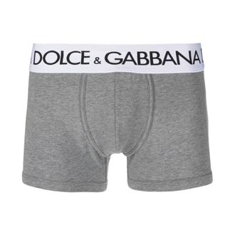 Dolce & Gabbana Graue Stretch-Baumwollboxershorts f&uuml;r Herren - - Underwear - Herren - Grau - S