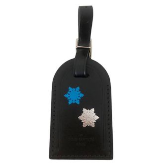 Louis Vuitton Snowflake Stamped Black Luggage Tag