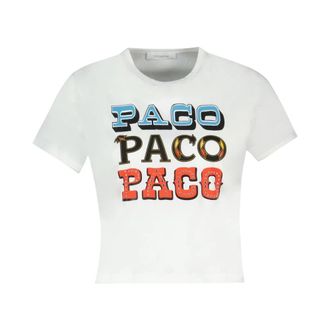 Paco Rabanne T-Shirts - - Tops - Damen - Wei&szlig; - M