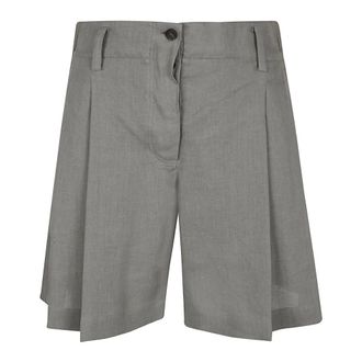 Brunello Cucinelli Femme, Shorts, Vert, Taille: 38 FR Linen shorts