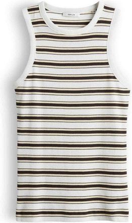 OPUS Kurzarmshirt Ireso resort aus weichem Jersey mit Rippstruktur &Auml;rmellos geschnitten f&uuml;r sommerliche Looks