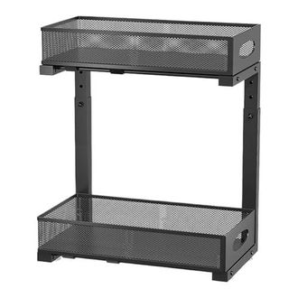 Generic Étagère de rangement - Étagères de rangement et étagères, organiseur sous évier, design à 2 couches | Structure robuste, matériau résistant à la rouil