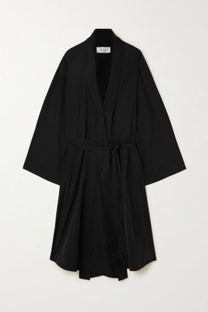 The Row Manteau En Tissu Technique &Agrave; Ceinture Elton - Noir