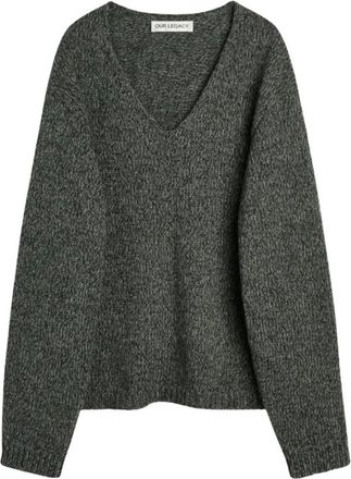 Our Legacy Homme, Pulls, Gris, Taille: L Link V-Neck