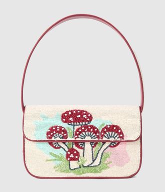 Staud Sac Tommy Beaded Bag Mushroom Tea