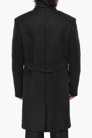 Off-white Mantel aus Wollmischung STICKER COLLAR mit Spitzrevers Off-White