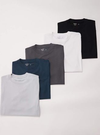 Hollister Lot de 5 t-shirts &agrave; manches courtes - Bleu neutre-Multicolore