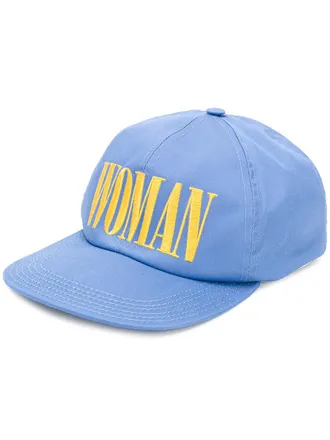 Off-white embroidered Woman baseball cap - Bleu