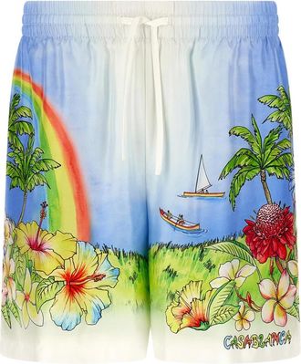 Casablanca Homme, Shorts, Multicolore, Taille: M Aloha Bermuda Shorts
