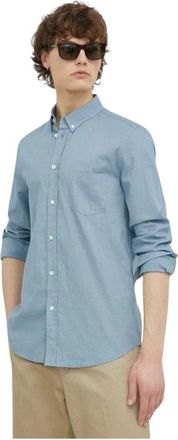 Sams&oslash;e & Sams&oslash;e Chemise en lin - Homme - Chemises - Bleu - Taille: S