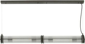 Signature Suspension tube double verre métal gris - Gris