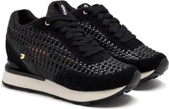 Gioseppo Chaussures compensées en cuir et maille Highgate, Noir, 41 EU