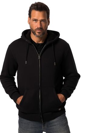 JP1880 Herren, Gro&szlig;e Gr&ouml;&szlig;en, Hoodiejacke, Outdoor, Sweatjacke, Kapuze, Teddyfutter, Zipper, bis 8 XL