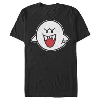 Nintendo Herren Mario Boo Ghost T-Shirt, Schwarz, Mittel