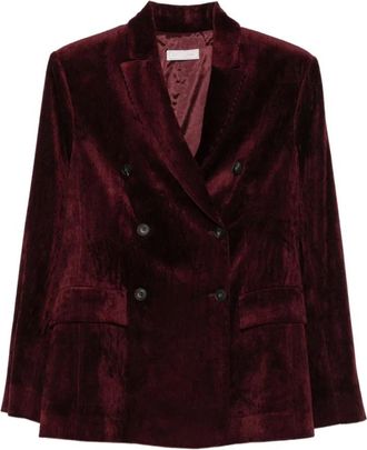 Antonelli Blazer crois&eacute; en velours c&ocirc;tel&eacute; Gravona - Femme - Vestes - Rouge - Taille: 40 FR