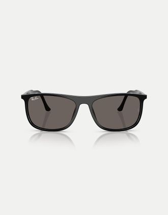 Ray-Ban Rb2216 - Lunettes de soleil rectangulaires à verres gris - Noir