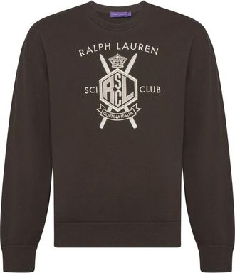 Ralph Lauren Homme, Sweatshirts et sweats à capuche, Brun, Taille: XL Pull Ras du Cou Côtelé