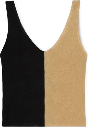 Motivi Femme, Tops, Noir, Taille: 36 FR Top en maille lurex avec d&eacute;tail de