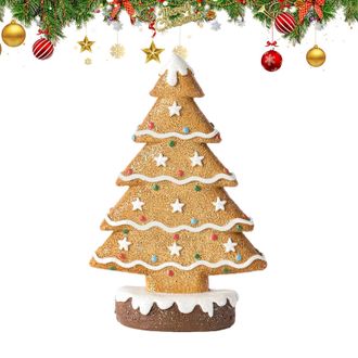Generic Weihnachtsbaum, kleine Skulptur aus Harz, Lebkuchenbaum, Weihnachtsdekoration, f&uuml;r den Innenbereich, Schreibtisch, B&uuml;ro, Wohnzimmer