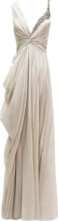 Gemy Maalouf asymmetrical draped maxi dress - Nude