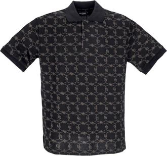 Dolly Noire Monogram Jacquard Oversize Polo - - Tops - Herren - Schwarzk - XL