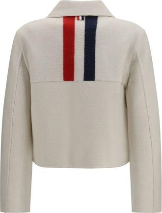 Thom Browne Wool and Cashmere Bell-Sleeve Jacket - Beige