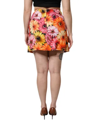 Dolce & Gabbana Floral Print High-Waist Skirt - Multicolor