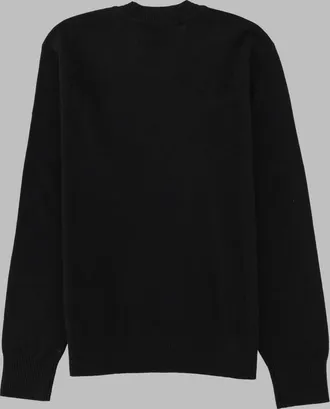 Versace Jeans Couture Logo-Embroidered Wool-Blend Sweater - Black