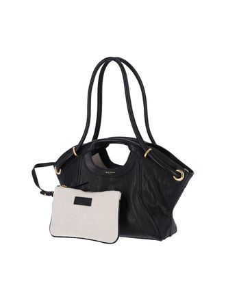 Balmain Womens Bags Black Lamb Leather