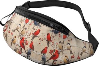 Generic Mode Handytasche Tasche Winterv&ouml;gel-Druck Lauftasche Handytasche Tasche Taillentasche F&uuml;r Outdoor Fitness Aktivit&auml;ten 14X35Cm